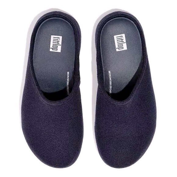Fitflop | Shoes | Fitflop Shuv Cushy Felt Clogs Midnight Navy | Poshmark